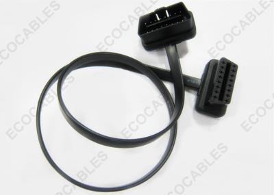 Cina Il maschio del cavo di segnale di OBD 16P alla serie femminile e nera del caricatore dell'automobile cabla in vendita