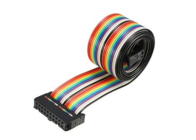 Cina IDC Rainbow 66cm Wire Flat Ribbon Cable With 20 Pins 2.54mm Pitch Connector in vendita