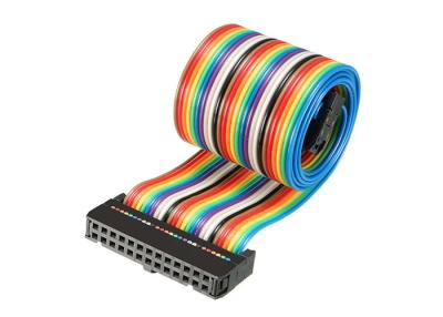 Cina IDC Rainbow 48cm Wire Flat Ribbon Cable With 26 Pins 2.54mm Pitch Connector in vendita