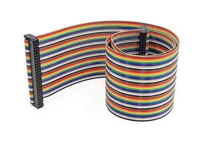 Cina Rainbow/Gray Dupont Flat Cable Flexible Ribbon With IDC 50 Pins Connector in vendita