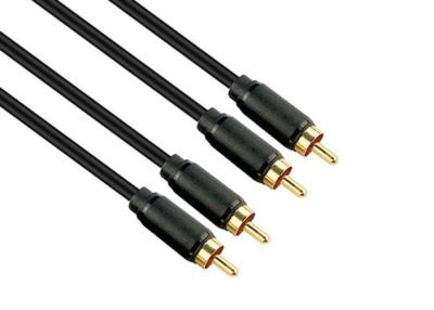 China 1.5M 2Rca ao cabo video audio do avoirdupois do cabo 2Rca transparente para o amplificador à venda