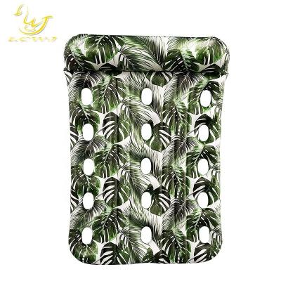 Cina Lc Summer Beach Oversized Double Lounger Raft Tanning Pool Floats Water Pads Pool Inflatables For Adults in vendita