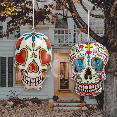 Cina Decorazione di teschi di zucchero gonfiabile per Halloween per il giardino dei tifosi di softball in vendita