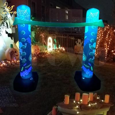 Cina Giochi in cortile all'interno Divertimento di vacanza luminoso Decorazione di Halloween Gioco Limbo gonfiabile con luce a LED Per adulti e famiglia in vendita