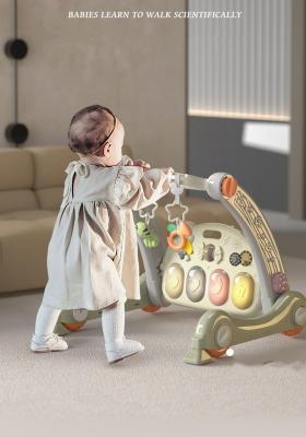 China Vierräder-Fusspiano für Kleinkinder und Kleinkinder 2-in-1 Lernwalker Handkarre in Kunststoff zu verkaufen