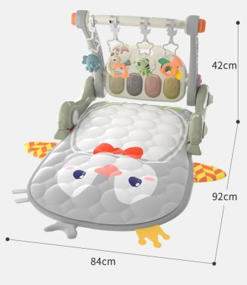 China Vierräder-Fusspiano für Kleinkinder und Kleinkinder 2-in-1 Lernwalker Handkarre in Kunststoff zu verkaufen