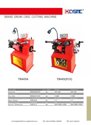 China tambor de freno/cortadora del disco T8465/T8445FCV/C9350/C9370 (molde del hierro, color rojo) en venta