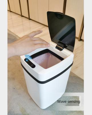 中国 Living Room Bathroom Household Mute Power Saving Button Version Large Screen Trash Can 14L Trash Can 販売のため