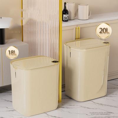 中国 Three Induction Modes IPX5 Waterproof 20L Large Capacity Intelligent Electronic Motion Induction Garbage Can 販売のため