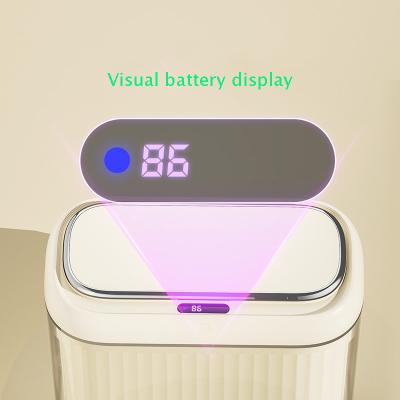 중국 Black 13 Gallon  Rectangular Motion Sensor Plastic Trash Can with Lid 판매용