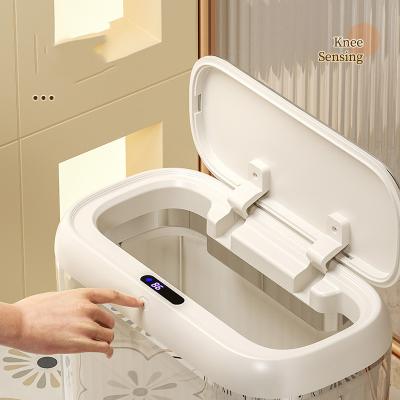 중국 Black 13 Gallon  Rectangular Motion Sensor Plastic Trash Can with Lid 판매용