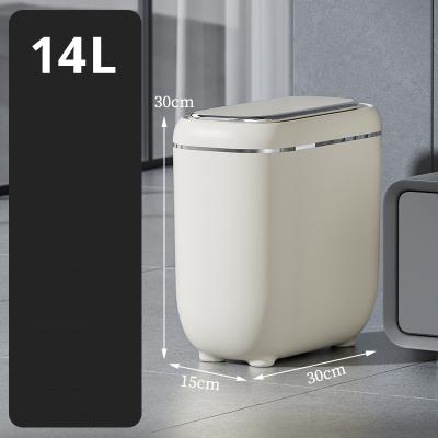 중국 Black 13 Gallon  Rectangular Motion Sensor Plastic Trash Can with Lid 판매용
