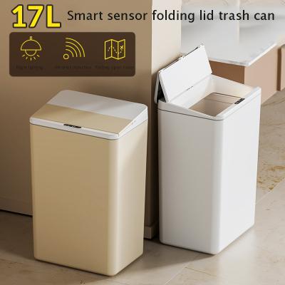 China House Hold Smart Sensor Trash Bin Folding Plastic Trash Can with Lid zu verkaufen