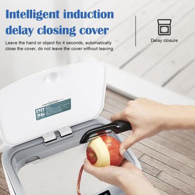 中国 Automatic Sensor Trash Can 16L Recycler Kitchen Bin Rectangular Smart Bin Touchless Electric Waste Dust Bin USB Rechargeable 販売のため