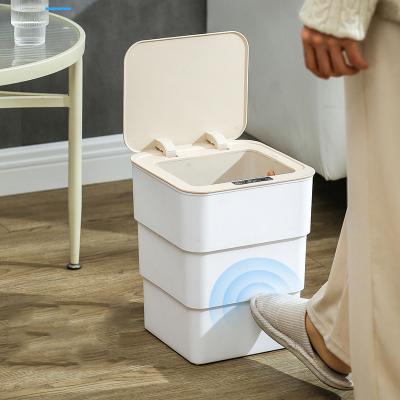 중국 Foldable Collapsible Sensor Trash Bin Trash Can  with Odor Filter Touchless 판매용