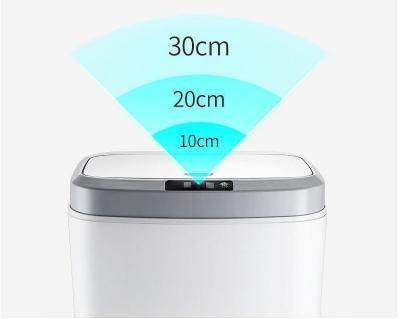 中国 50l Motion Sensor Trash Can Artificial Intelligence and Iot for Smart Bins Smart Trash Can White and Gold 販売のため
