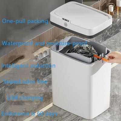 中国 Intelligent Trash Can Smart Sensor Waterproof Dustbin Household Induction Garbage Bin Automatic Packing House Garbage Can 販売のため