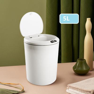 中国 Home Living Room Creative Light Luxury Style With Lid Desktop Smart Trash Can Car Sensor Automatic Trash Can 販売のため