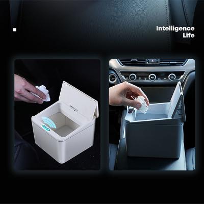 中国 4l/6l Car Trash Can Automatic Sensor Induction Trash Can Smart Dustbin Mini Desktop Waste Bin With Lid 販売のため