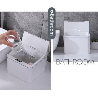 中国 4l/6l Car Trash Can Automatic Sensor Induction Trash Can Smart Dustbin Mini Desktop Waste Bin With Lid 販売のため