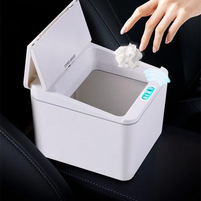 中国 4l/6l Car Trash Can Automatic Sensor Induction Trash Can Smart Dustbin Mini Desktop Waste Bin With Lid 販売のため