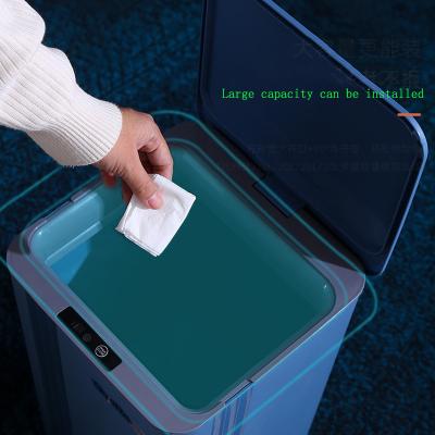 中国 Large Color Automatic Induction Smart Plastic Trash Can for Household Kitchen with Lid 販売のため