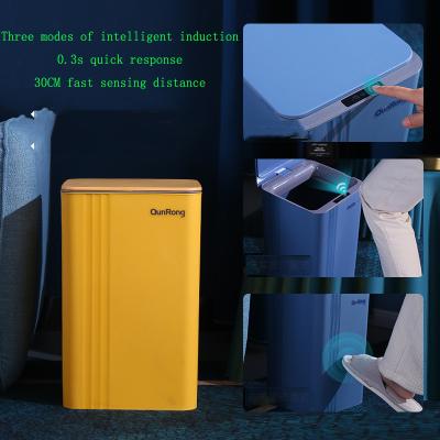 中国 Large Color Automatic Induction Smart Plastic Trash Can for Household Kitchen with Lid 販売のため