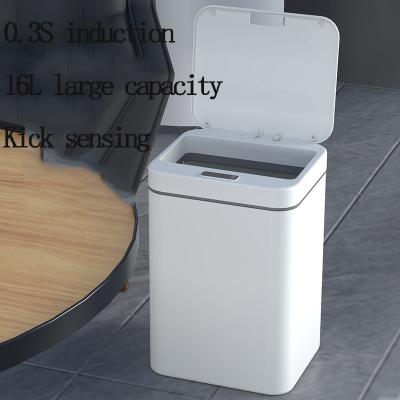 中国 16L/5.3 Gallon Square Automatic Kitchen Garbage Bin Motion Sensor Plastic  Smart Trash Can Trash Bin 販売のため