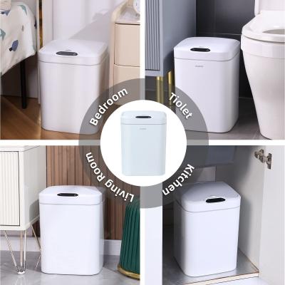 中国 16L/5.3 Gallon Square Automatic Kitchen Garbage Bin Motion Sensor Plastic  Smart Trash Can Trash Bin 販売のため