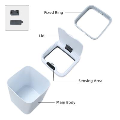中国 16L/5.3 Gallon Square Automatic Kitchen Garbage Bin Motion Sensor Plastic  Smart Trash Can Trash Bin 販売のため
