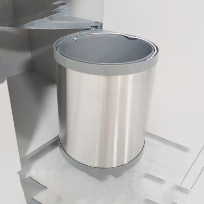 중국 304 Built-in Inner Rotating Garbage Can Kitchen Hidden Plastic Storage Cabinet Garbage Can 판매용