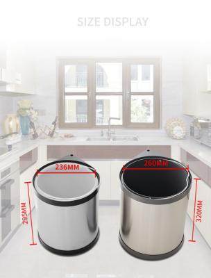 중국 304 Built-in Inner Rotating Garbage Can Kitchen Hidden Plastic Storage Cabinet Garbage Can 판매용