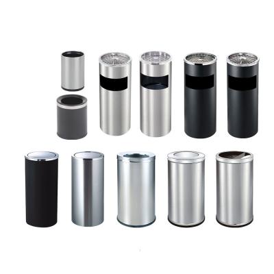 中国 Double Layer Recycling Trash Garbage Can Waste Bin Bin Stainless Steel Trash Can with Inner Bucket 販売のため