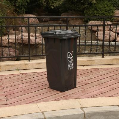 중국 100LEnvironmental Sanitation Waste Bin Thickened Flip Trash Can with Wheels Garbage Sorting Trash Bin Manufacturer 판매용