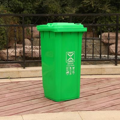 중국 100LEnvironmental Sanitation Waste Bin Thickened Flip Trash Can with Wheels Garbage Sorting Trash Bin Manufacturer 판매용