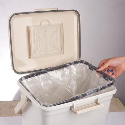 中国 Sealed Garbage Can Rectangular Bathroom Lock Garbage Can Deodorant Moisture-proof Baby Diaper Storage Bucket with Handle 販売のため