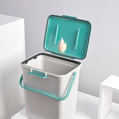 中国 Sealed Garbage Can Rectangular Bathroom Lock Garbage Can Deodorant Moisture-proof Baby Diaper Storage Bucket with Handle 販売のため