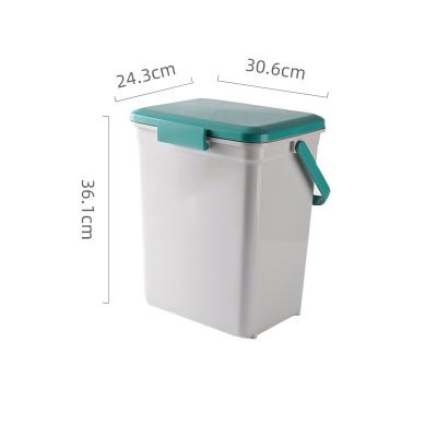 中国 Sealed Garbage Can Rectangular Bathroom Lock Garbage Can Deodorant Moisture-proof Baby Diaper Storage Bucket with Handle 販売のため