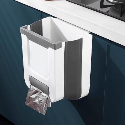중국 Collapsible Hang Small Plastic Garbage Can 2.4 Gallon for Cabinet 판매용