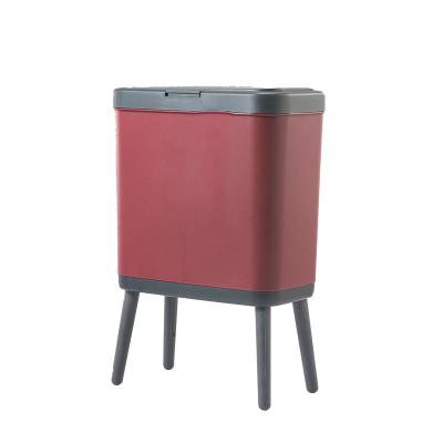 中国 15L Household Light Luxury Living Room Simple with Lid Push Type Net Red Creative Tall Trash Can 販売のため