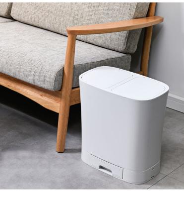中国 18L/36L Custom Recycling Double Bucket Three Compartments Sorted Trash Bin 販売のため