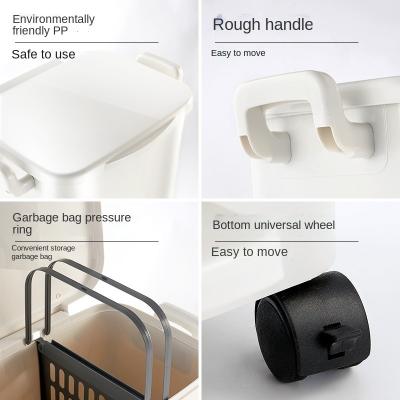 中国 Double-layer Kitchen Household Dry and Wet Separation with Lid Deodorant Pedal Sorting Trash Can 販売のため