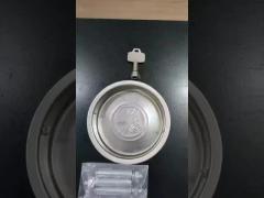 야외용 스테인리스 스틸 발 페달 쓰레기통