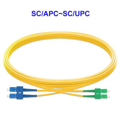 中国 Optical Fiber Patch Cord SC UPC SC APC Multimode Dual Core Carrier Grade OM1/2 Gigabit Pigtail 販売のため