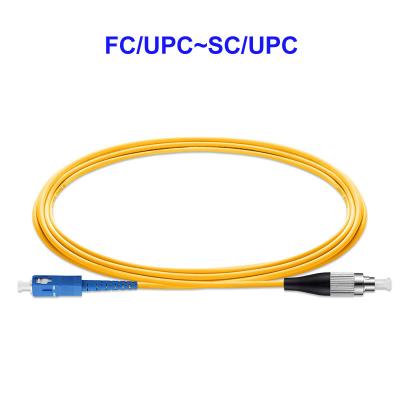 中国 1M 100Mの単一モードの光ファイバケーブル、FC UPC SC UPCの単心の繊維光学のピグテール 販売のため