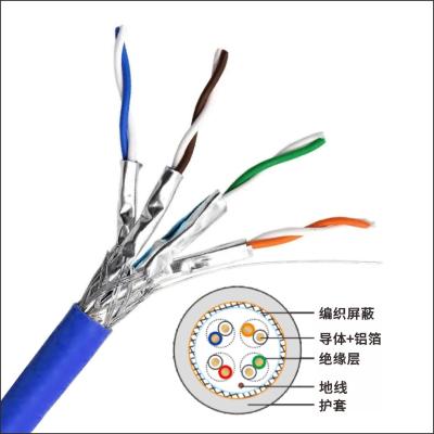 China 500 Feet Network Cable CAT6A SFTP CPR LSZH Network Cable For Commercial Projects for sale