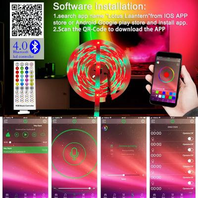 중국 스마트 와이파이 5050 SMD LED 12V 24V 5M IC2811 유연한 야외 2835 RGBIC RGB 판매용
