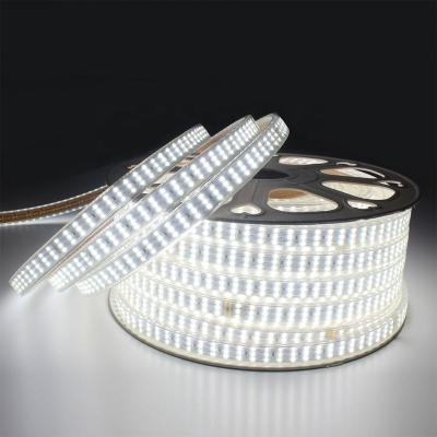 China Luces de banda LED de alto voltaje 220 voltios 120leds/M 8mm fila única IP67 impermeable SMD 2835 inteligente flexible en venta