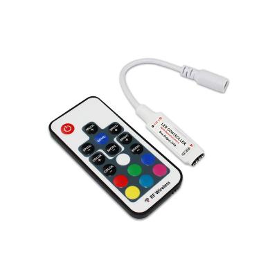 中国 DC 5-24V RGB WW CWコントローラ ミニ RF 無線 17 キーの RGB LEDコントローラ 販売のため