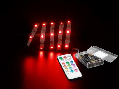 中国 1-5 メートル RGB バッテリー 5V 5050 RGB LED ストライプ SMD 24 キーのリモコンで防水 販売のため